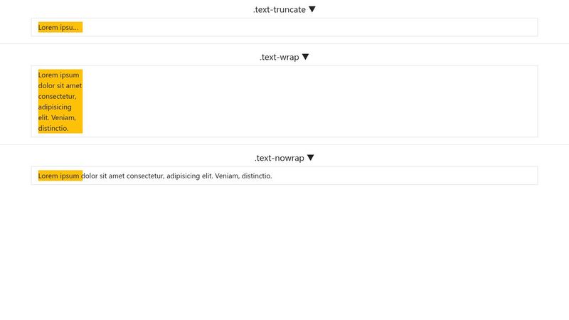 Bootstrap │text中 wrap , nowrap , truncate 範例