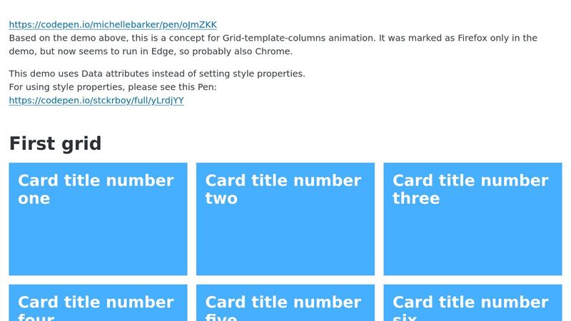 Animating Css Grid Template Columns Classes