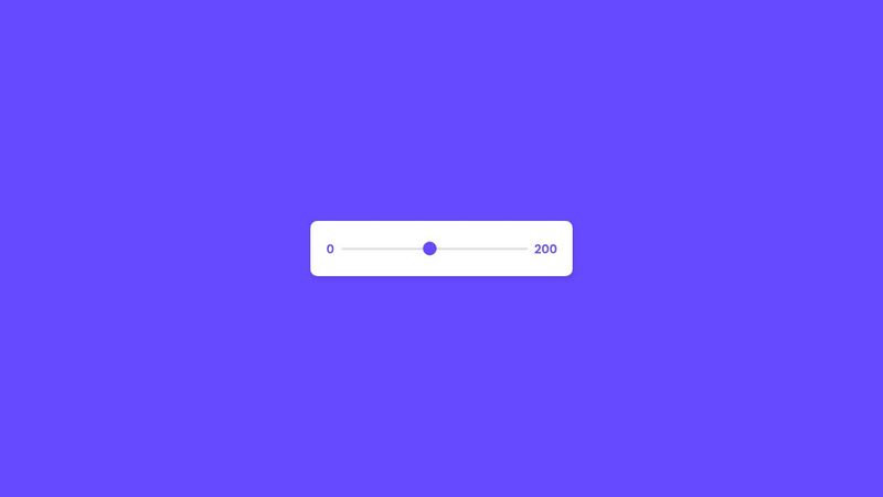 Custom Animated Range Slider using HTML CSS & JavaScript