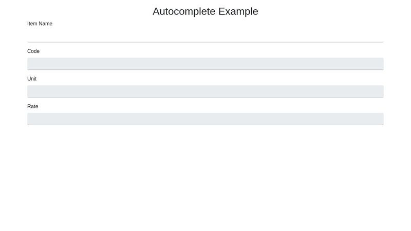 React Autocomplete Text Box
