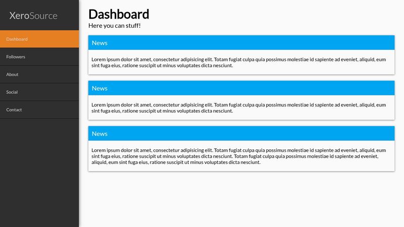 Basic Responsive Admin Dashboard