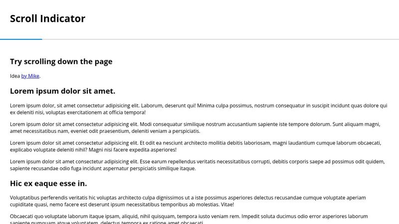 CSS only scroll indicator