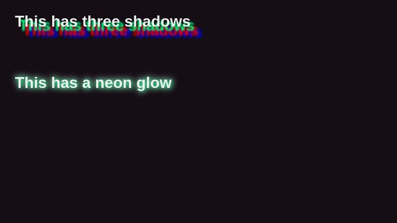 CSS - text shadows