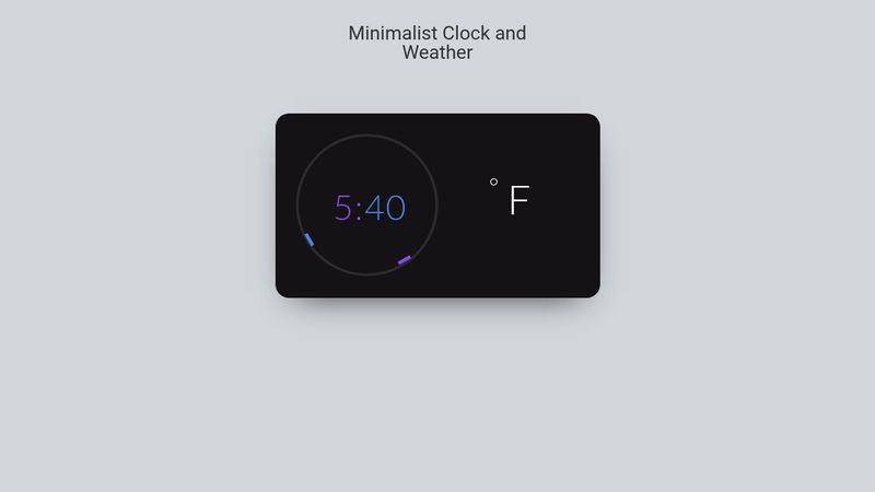 Demo:Minimalist Clock/Weather Widget