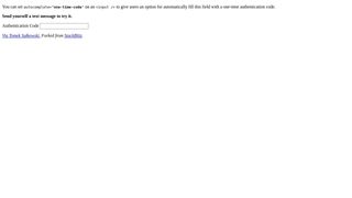 Autocomplete: One Time Code