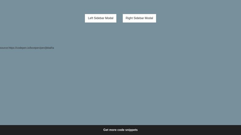 CodePen Home BootStrap Modal as Left/Right Sidebar