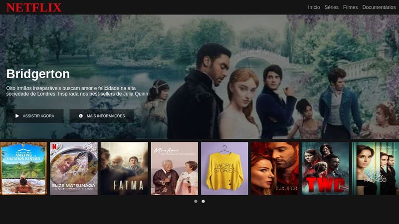 Recriando a interface da Netflix