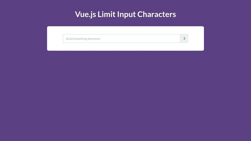 Vue.js Limit Input Characters