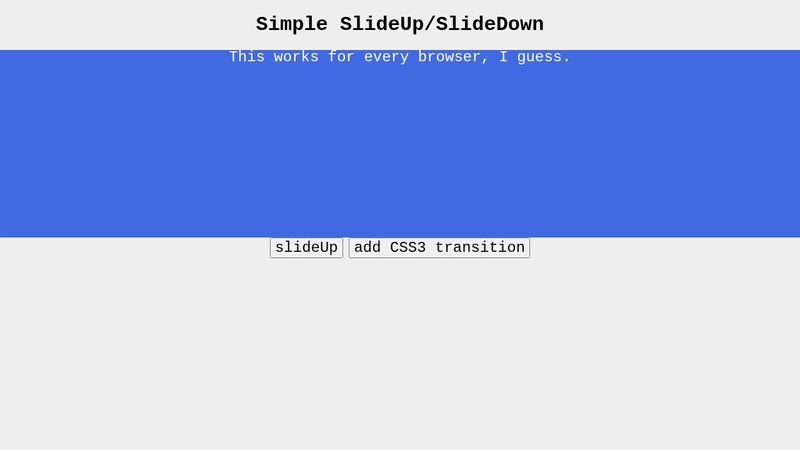 Simple SlideUp/SlideDown with JavaScript