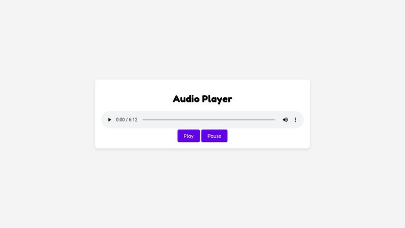 simple audio player