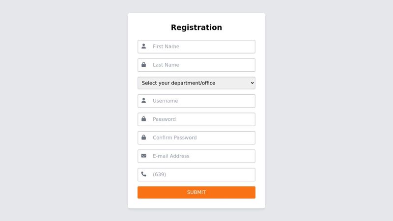 Registration Form with Tailwind CSS and Simple Validations