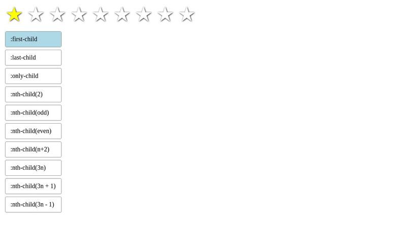 CSS :nth-child Selectors
