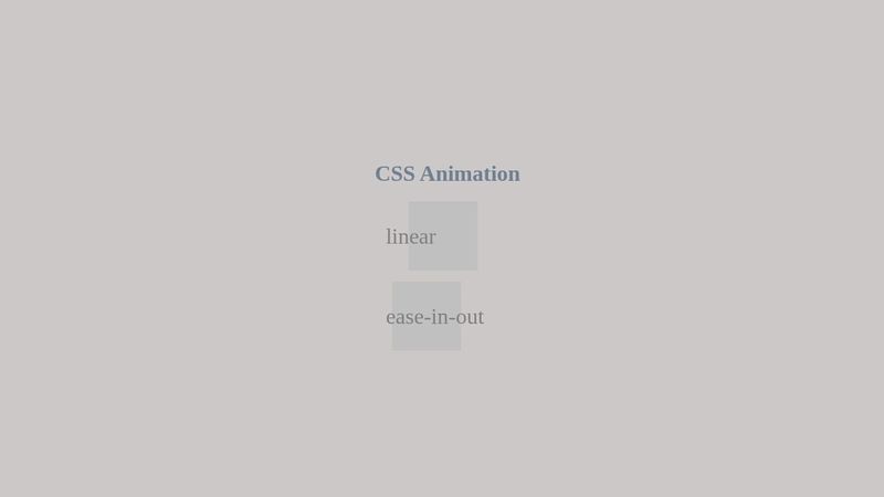 CSS Animation. Linear vs Ease-In-Out