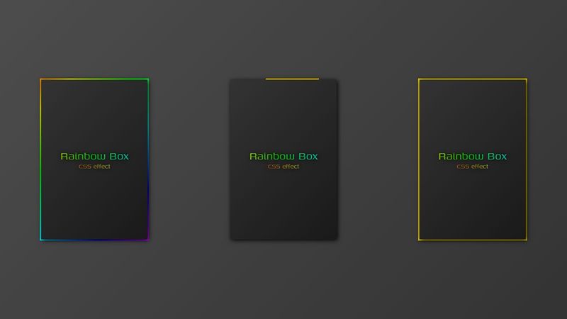 CSS Rainbow Box Stroke Animated