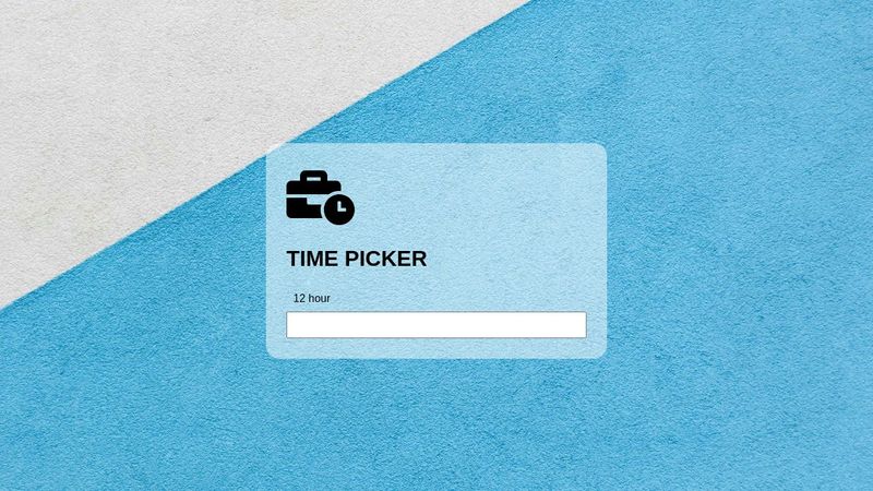 Pure JS Time Picker