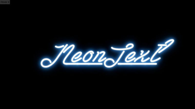 Neon Text Hover Effect