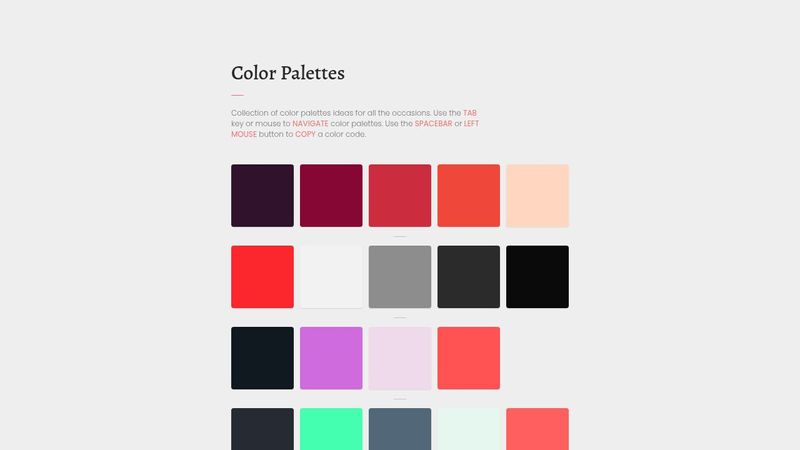 Convenient color palettes