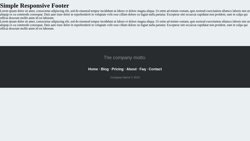 Simple Responsive Footer