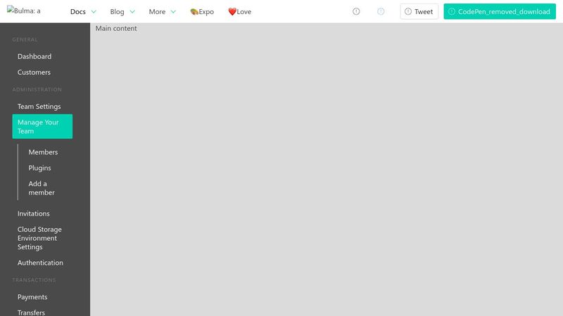 Bulma - Admin Layout