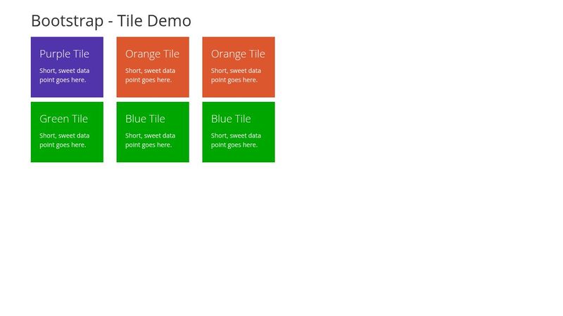 Bootstrap Tiles