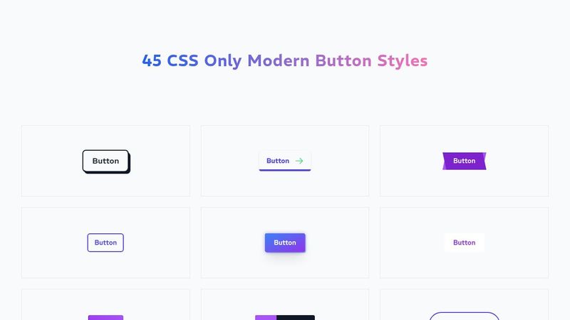 Modern Button Styles 45 Css Only Buttons