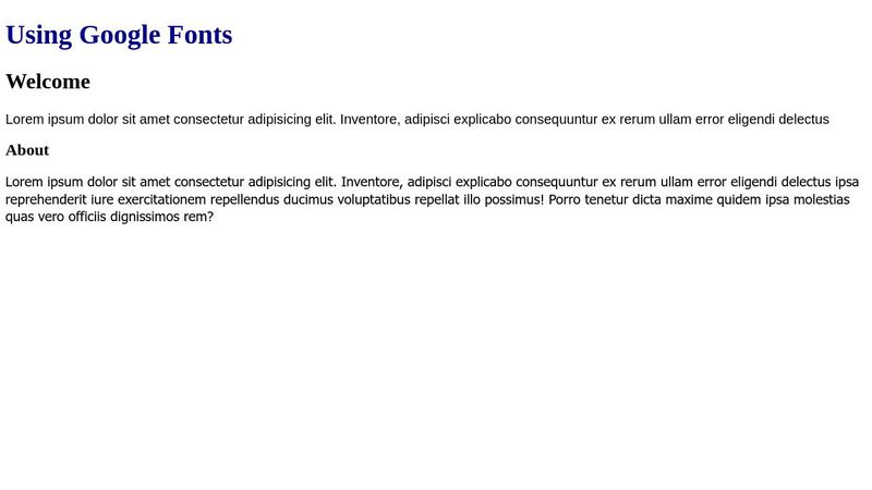 CSS Basics - Using Google fonts