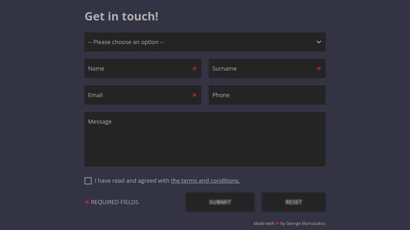 Stylish Contact Form with HTML, CSS, and JS