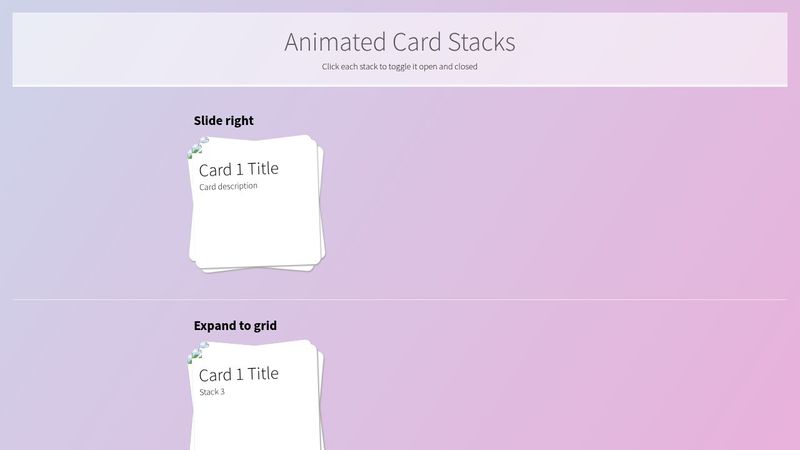 Animated Card Stacks