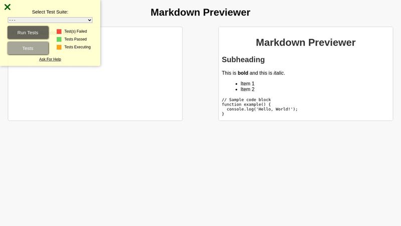 Build a Markdown Previewer