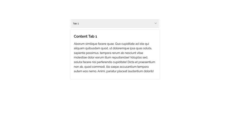 Tabs use Select Vanilla JS