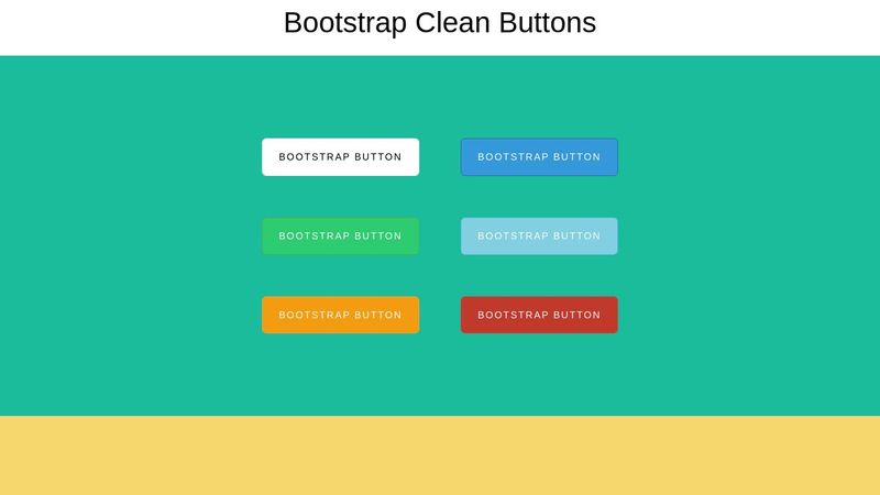 Bootstrap Clean Buttons With Hover Effect | Plain Button UI Kit