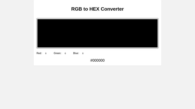 RGB to HEX Converter