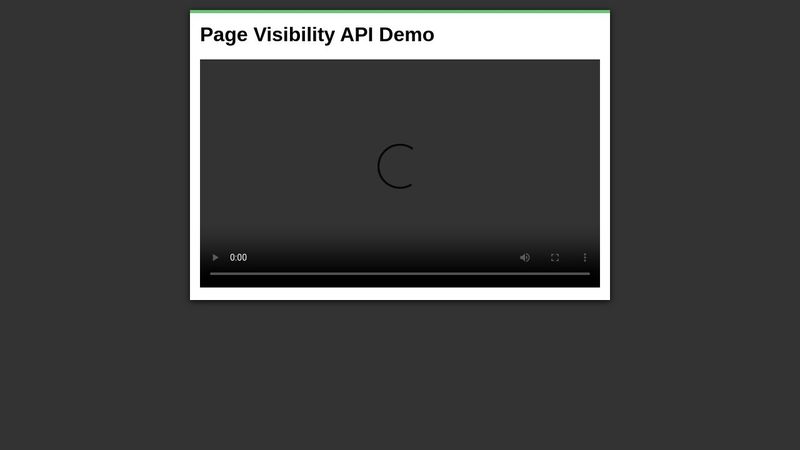 Page Visibility API Demo