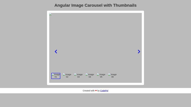 Angular Image Carousel With Thumbnails
