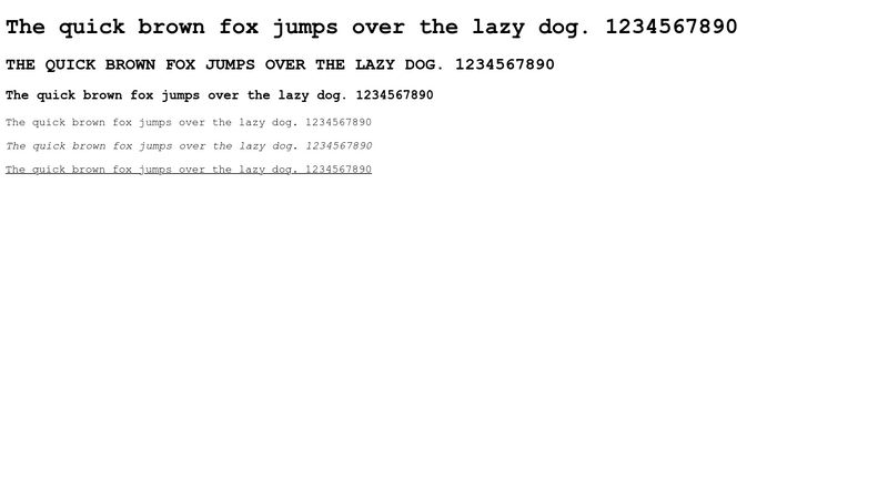 Web Safe HTML & CSS Fonts: Try It Yourself (Monospace) Web Safe HTML & CSS Fonts: Try It Yourself (Monospace)