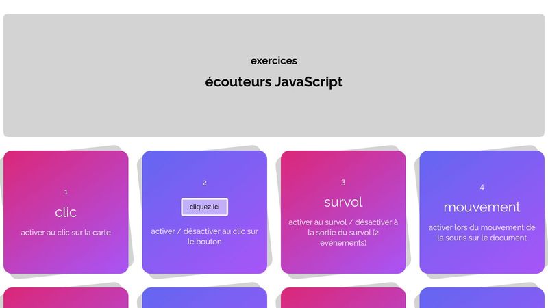exercices imd3 — écouteurs JavaScript