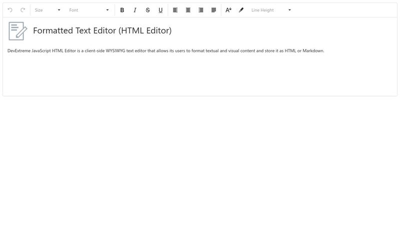 Output Formats - DevExtreme Html Editor