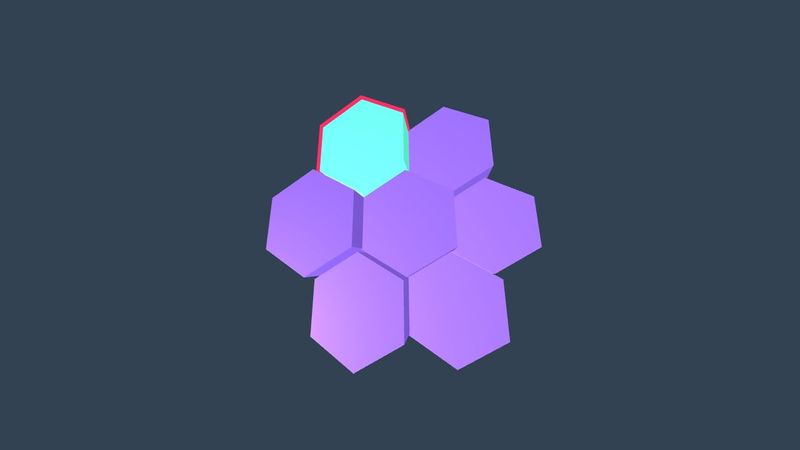 3D hexagon grid with Three.js