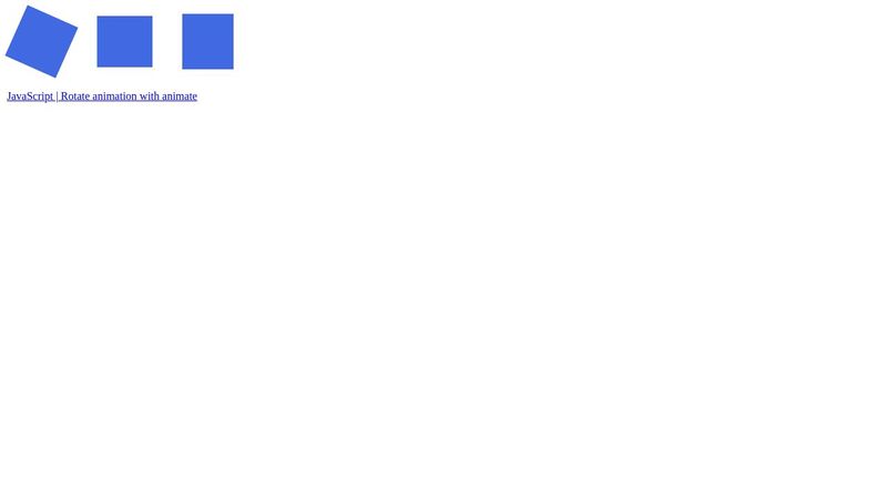 JavaScript | Rotate animation with animate