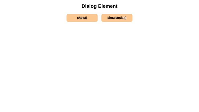 JavaScript - Dialog with HTML element