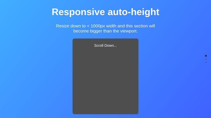 fullPage.js Auto-height Responsive - Demo