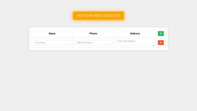 How to add and remove table row dynamically in JavaScript (yTube)