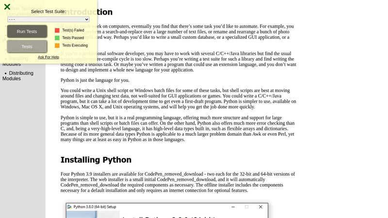 Technical Documentation Page