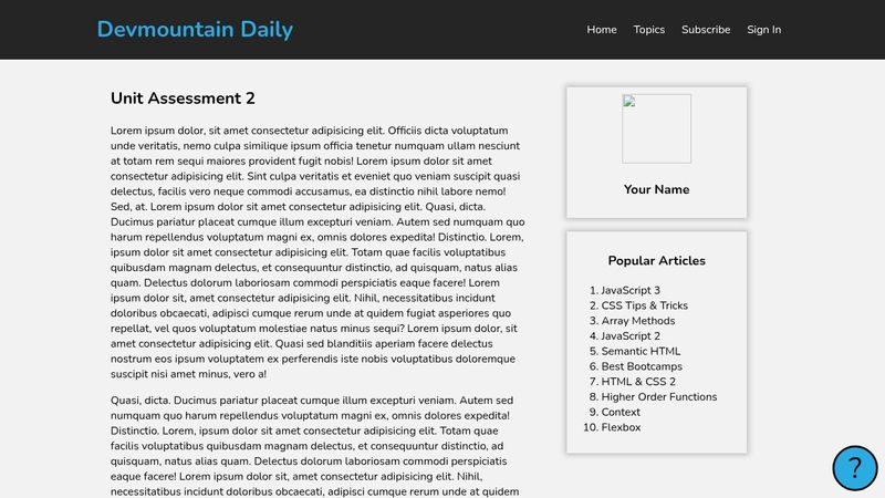 Devmountain - Devmountain Daily Layout