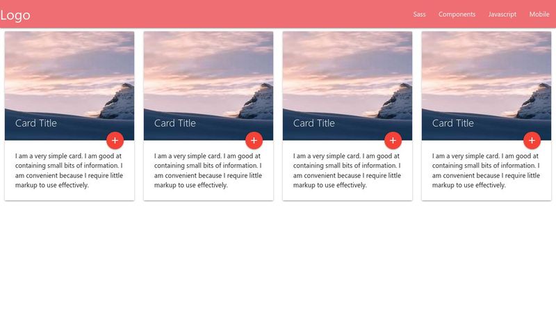 Material CSS Responsive Cards