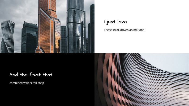 Scroll Driven Animations with scroll-snap