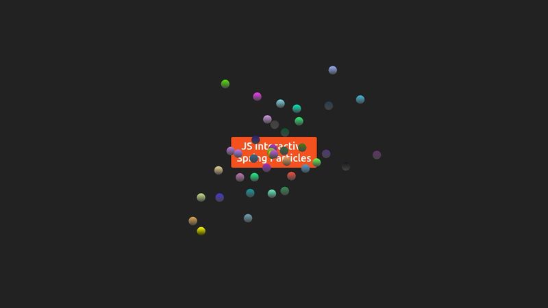 JS - Interactive Spring Particles