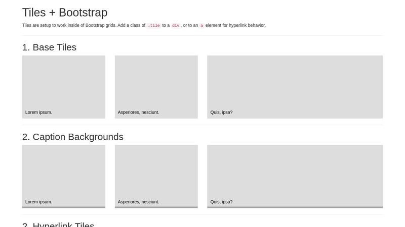 Bootstrap Modern UI Metro Tiles