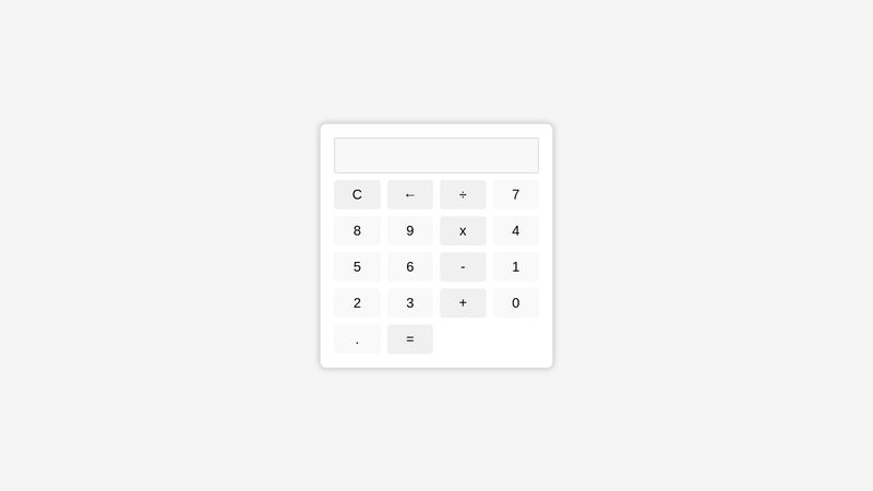 Calculadora - HTML, CSS e JS