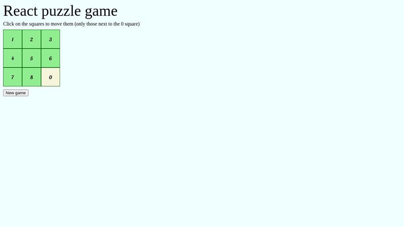Puzzle Game (React JS)